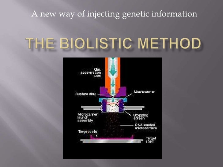 The biolistic method