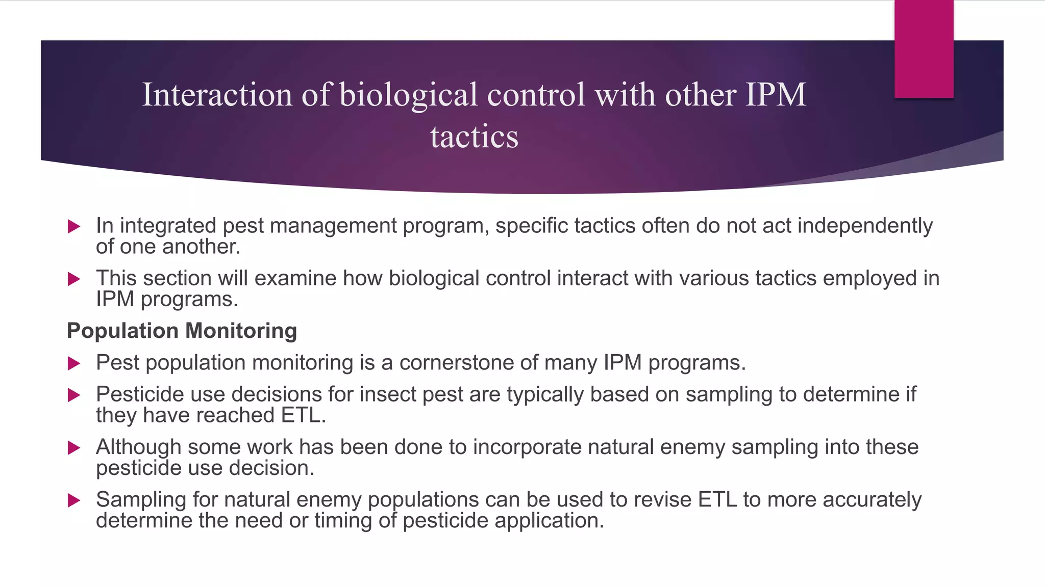 The biological control and integrated pest management | PPTX