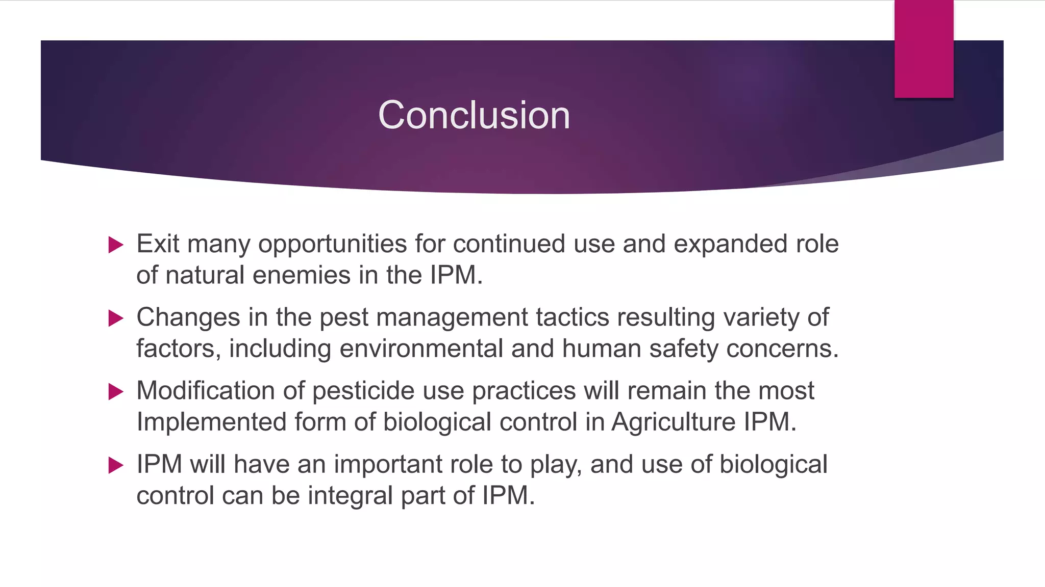 The biological control and integrated pest management | PPTX