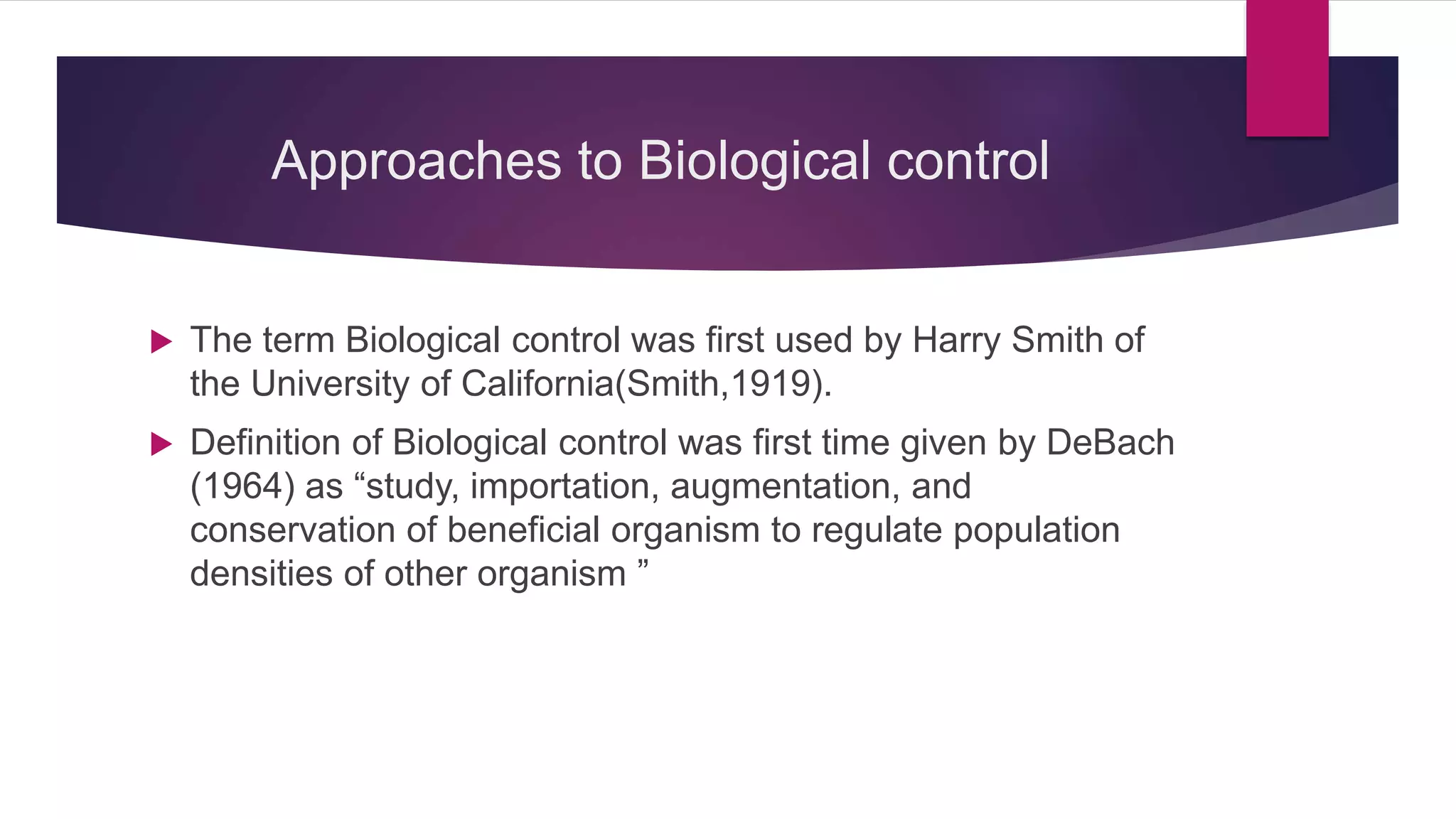 The biological control and integrated pest management | PPTX