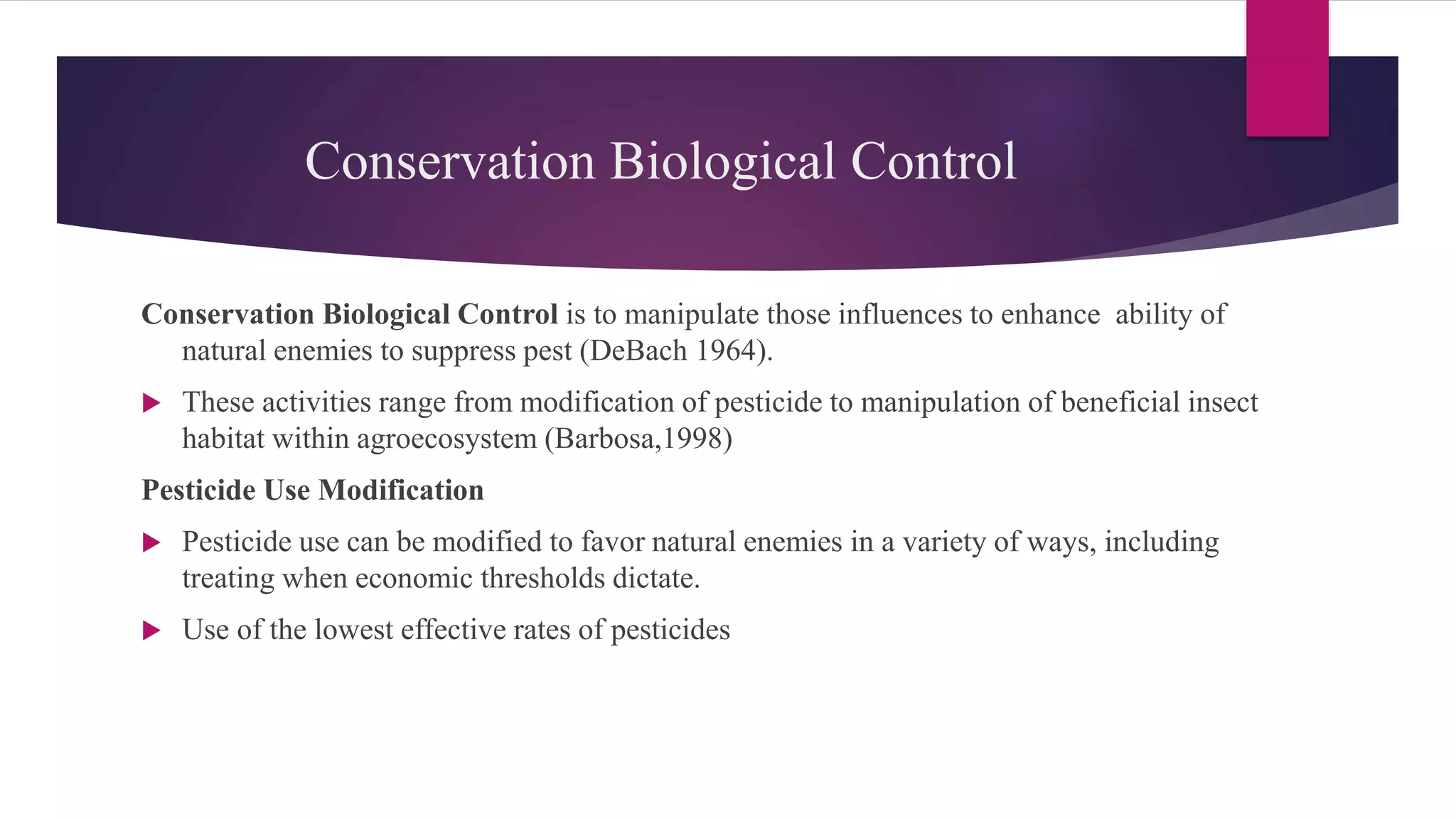 The biological control and integrated pest management | PPTX