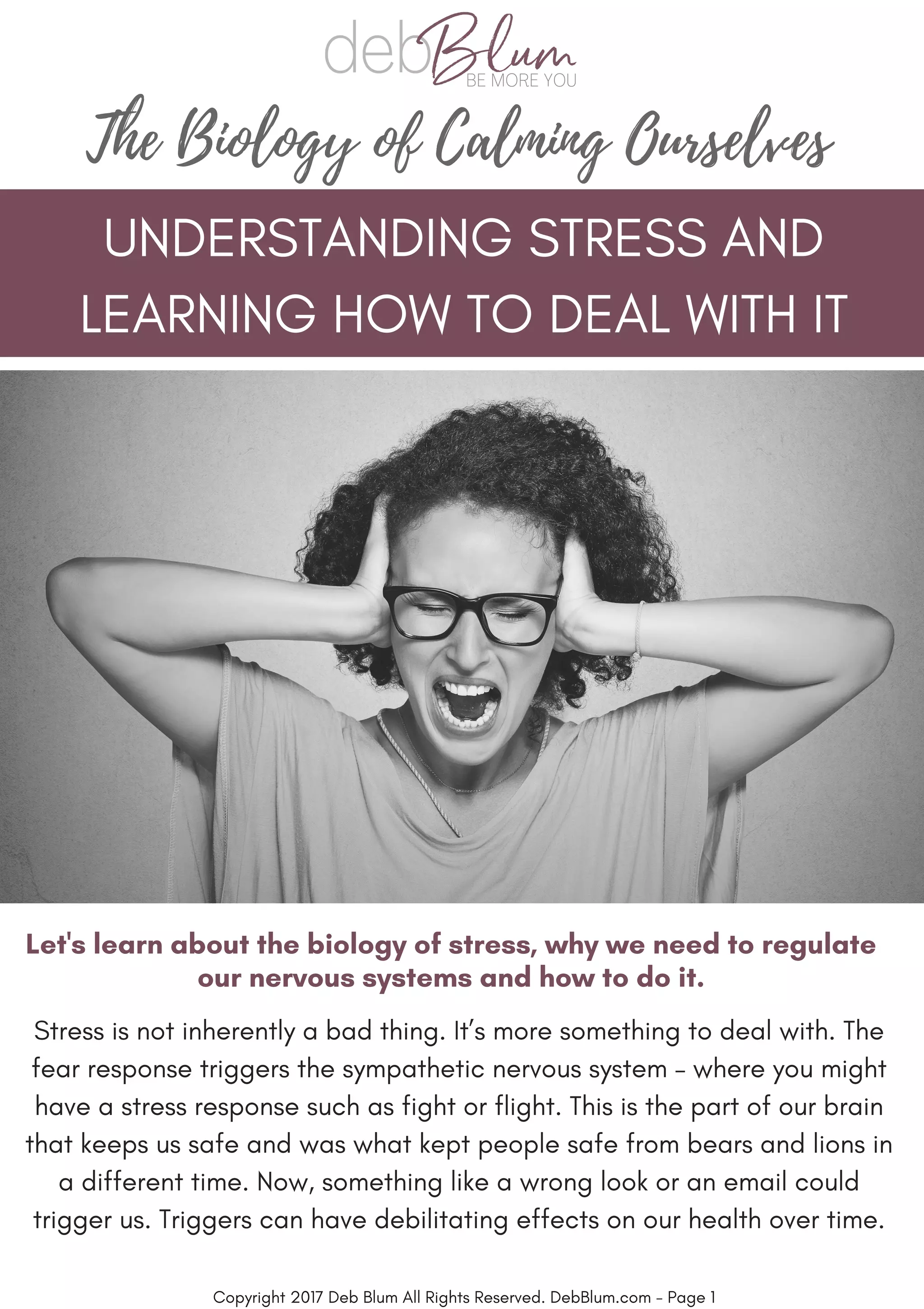 The Biology of Calming Ourselves Workbook | PDF