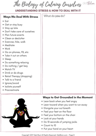 The Biology of Calming Ourselves Workbook | PDF