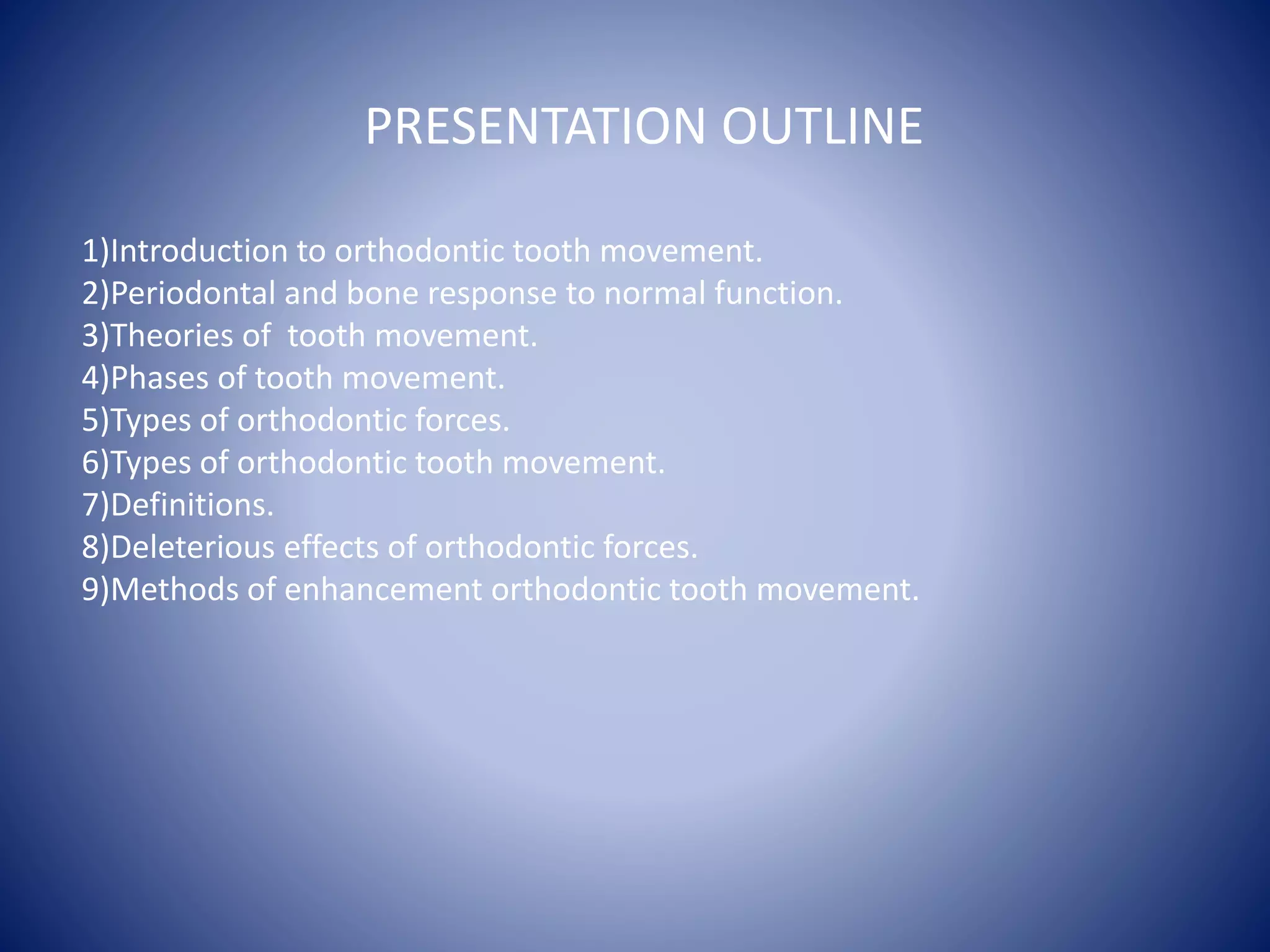 The Biology of tooth movement (Orthodontics) | PPTX