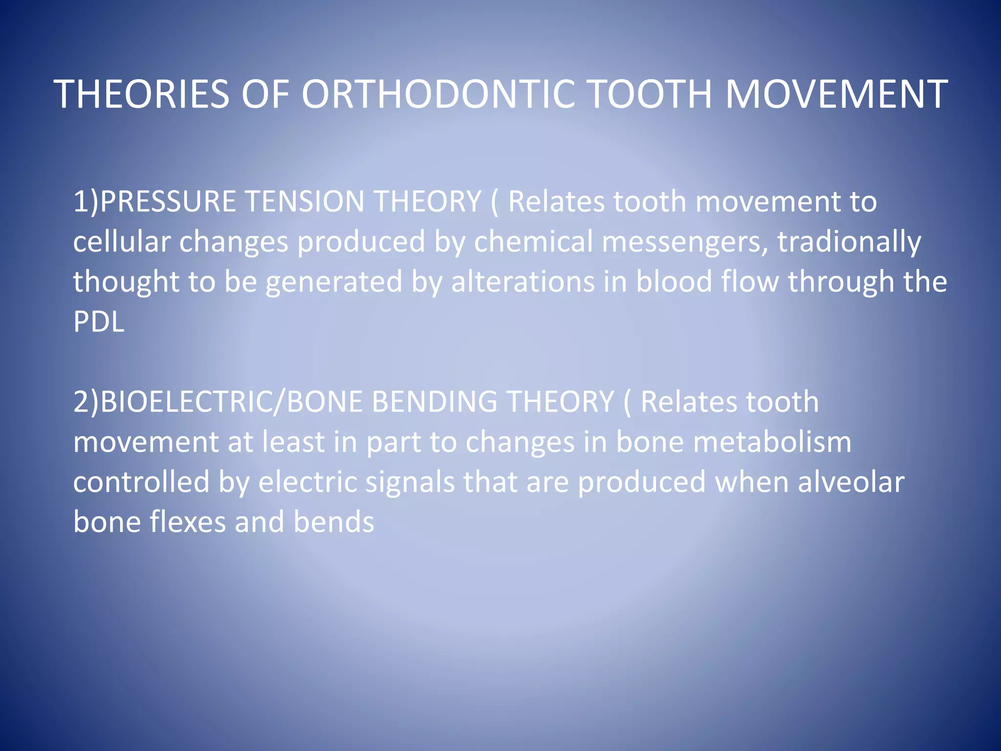 The Biology of tooth movement (Orthodontics) | PPTX