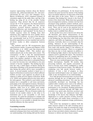 The Biomechanics Of Kicking In Soccer A Review | PDF