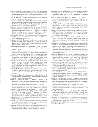 The Biomechanics Of Kicking In Soccer A Review | PDF