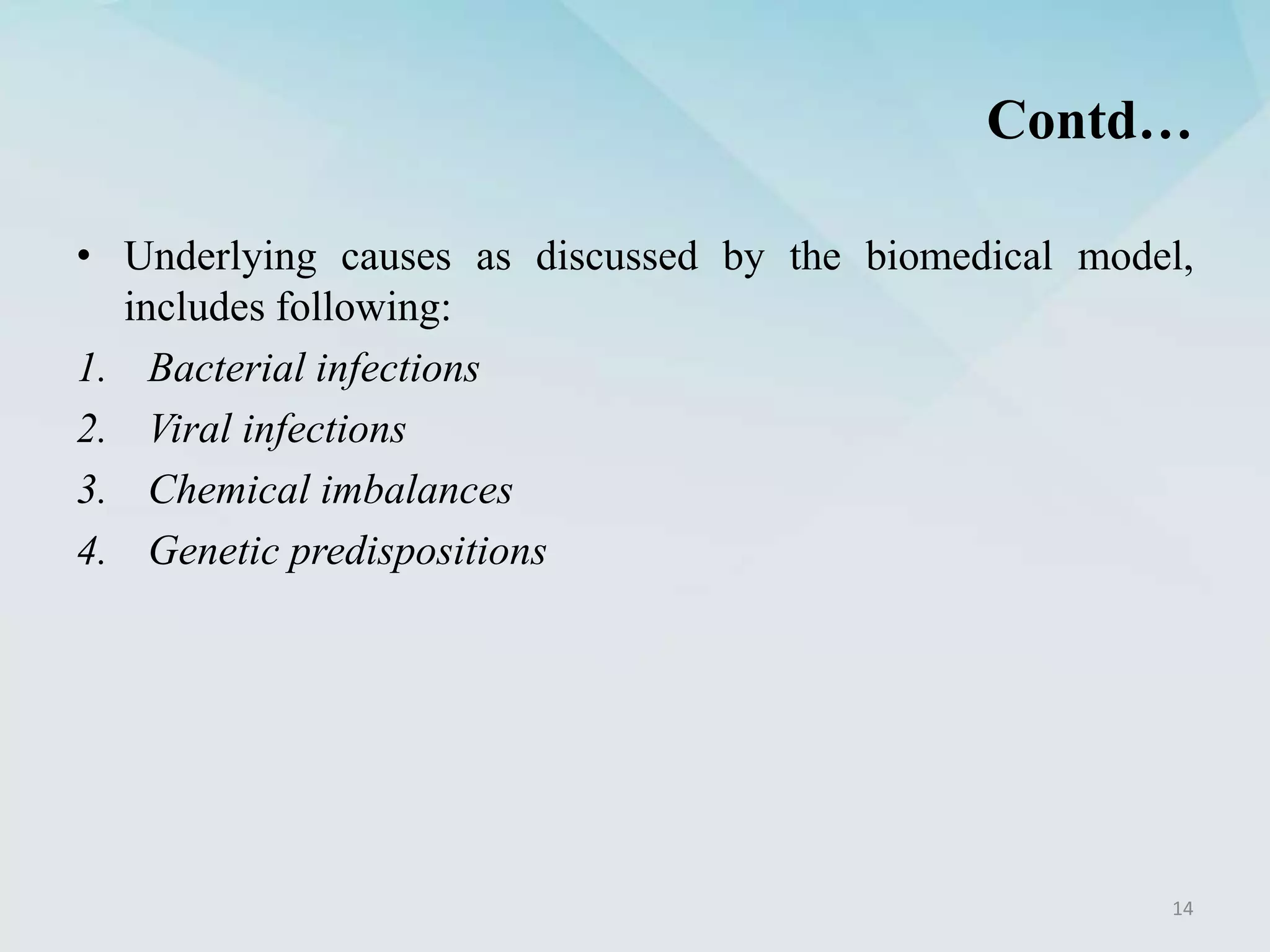 THE BIOMEDICAL MODEL OF HEALTH | PPTX