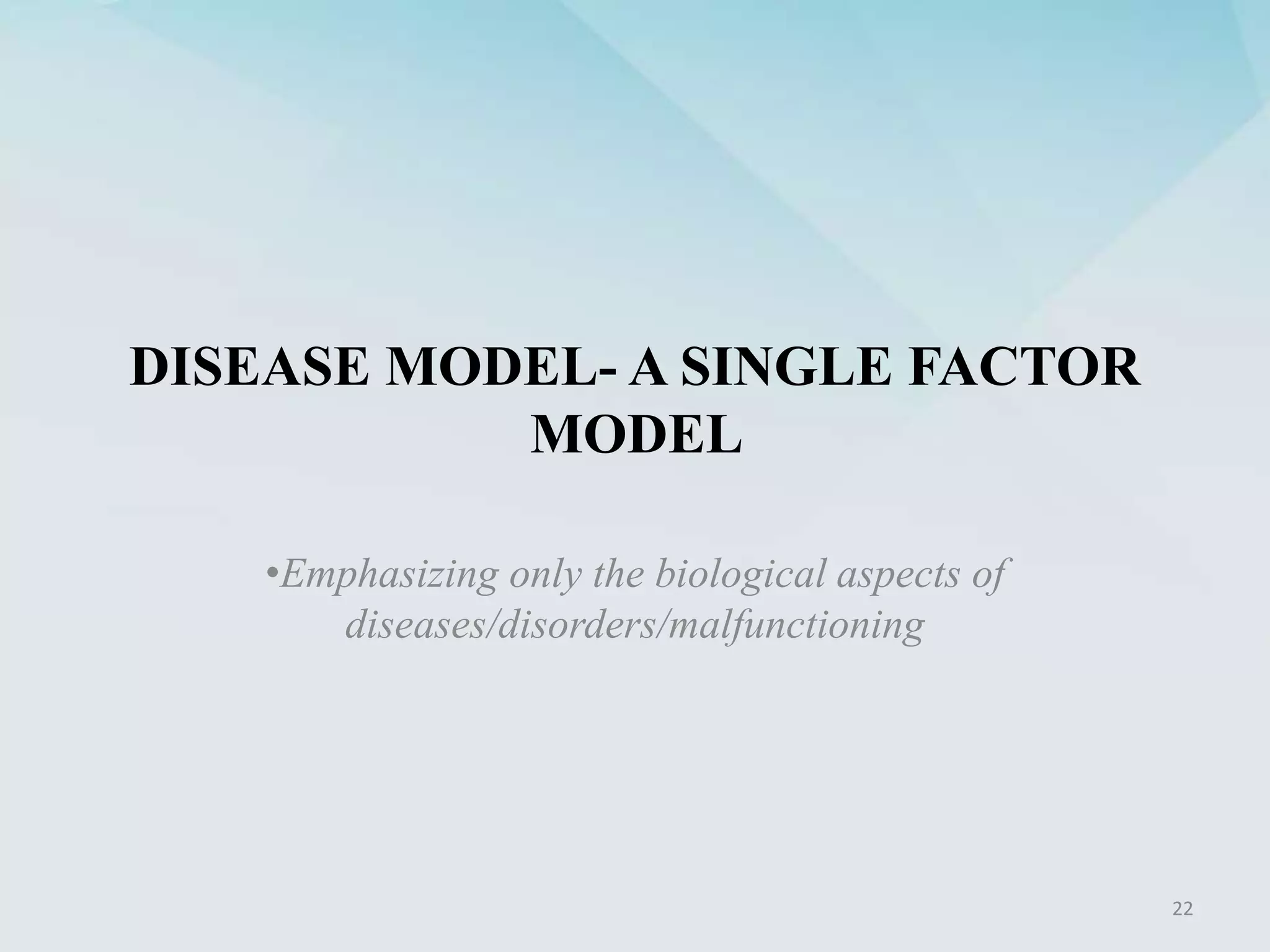 THE BIOMEDICAL MODEL OF HEALTH | PPTX