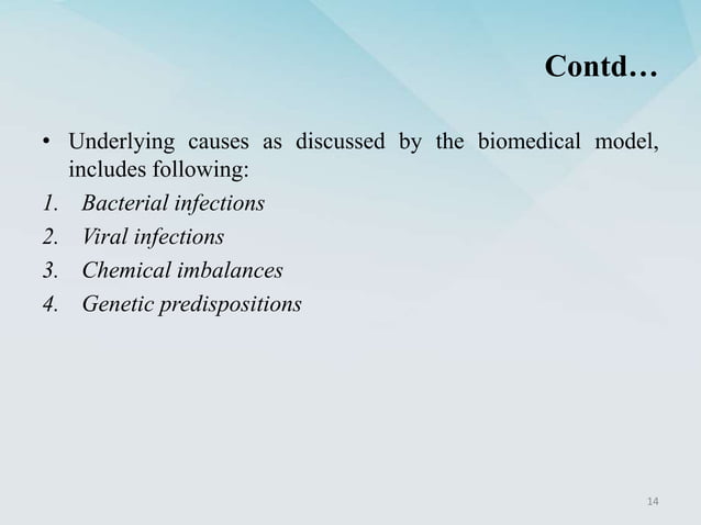 THE BIOMEDICAL MODEL OF HEALTH | PPTX