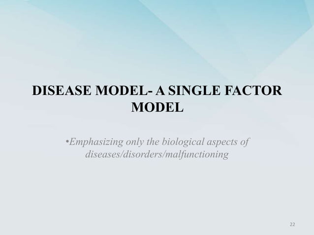 THE BIOMEDICAL MODEL OF HEALTH | PPTX