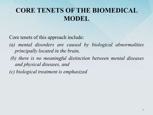 THE BIOMEDICAL MODEL OF HEALTH | PPTX