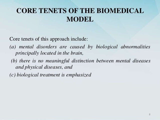 THE BIOMEDICAL MODEL OF HEALTH