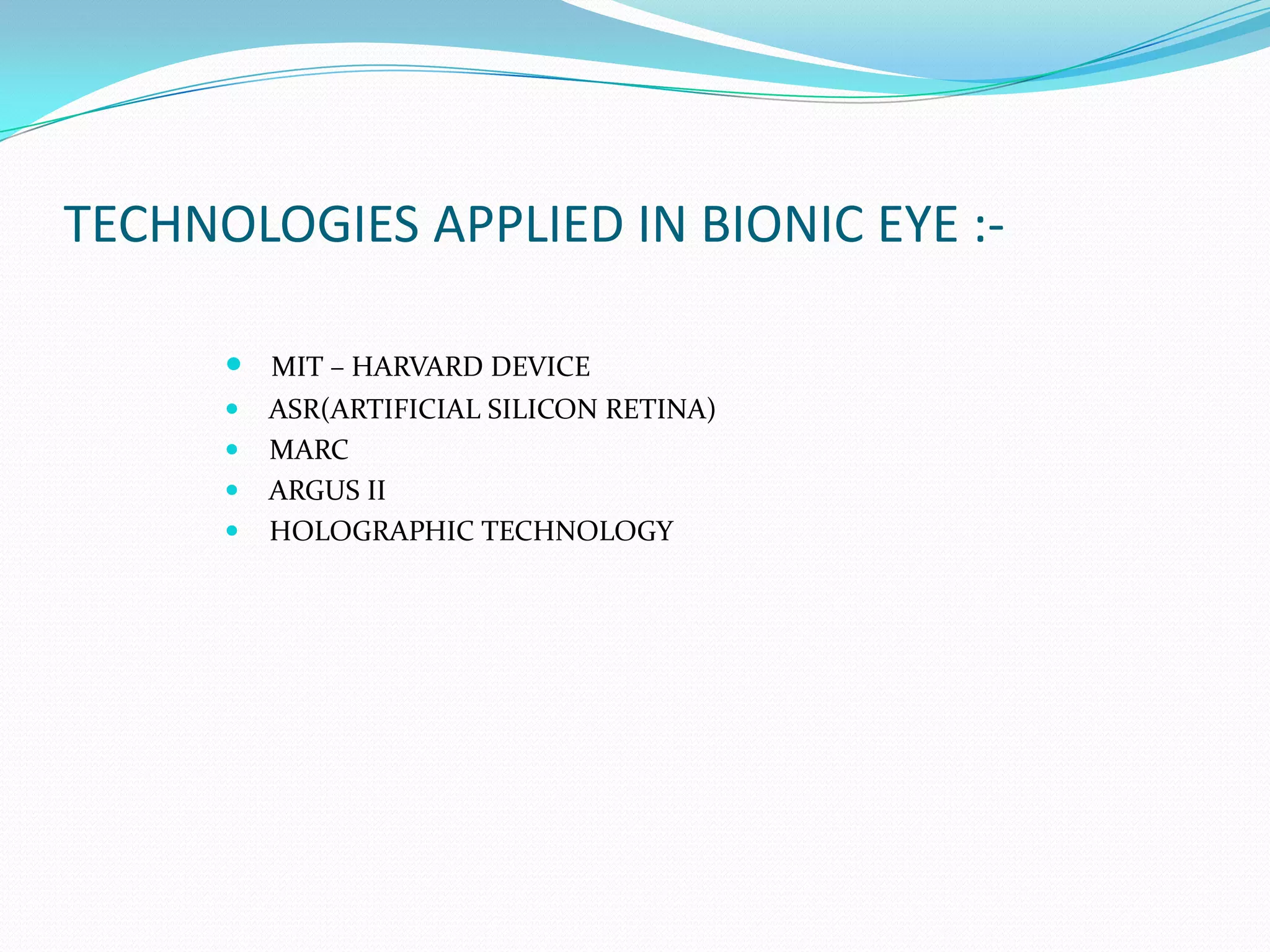 The bionic eye | PPTX