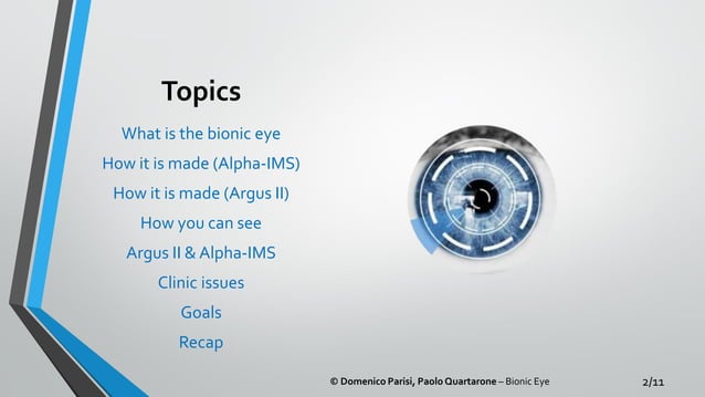 The Bionic Eye...a new vision of the future | PDF