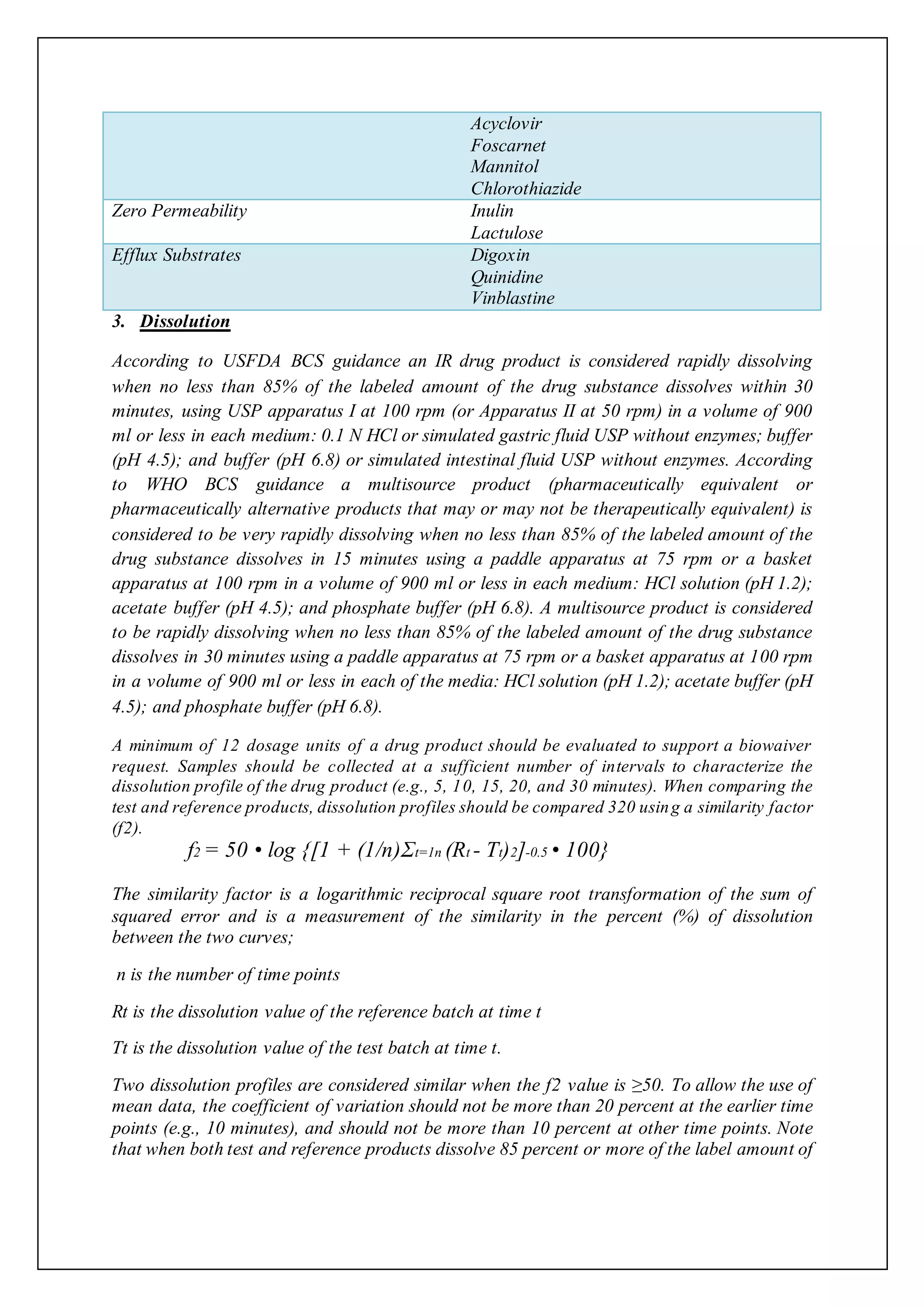 The biopharmaceutics classification system | PDF