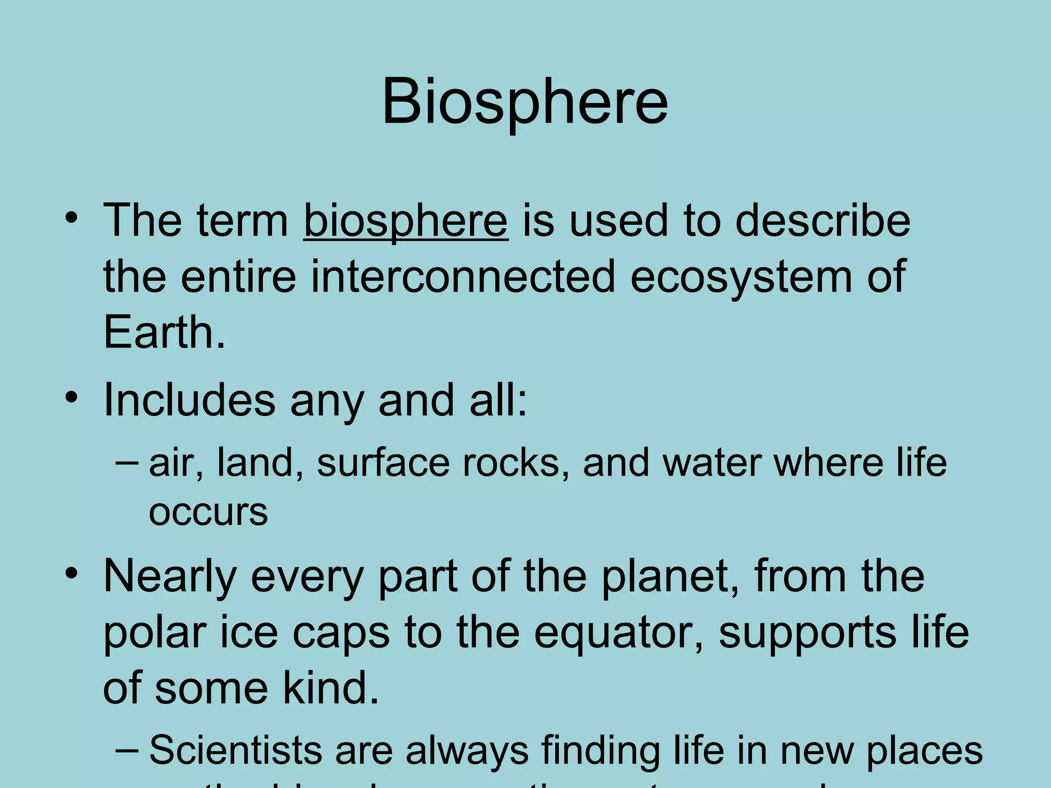 The biosphere | PPT