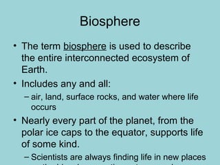 The biosphere | PPT