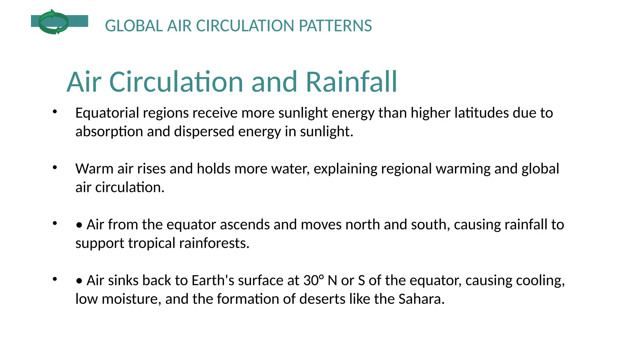 The Biosphere, Global air Circulation Patterns, and more | PPTX