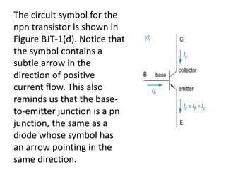 The bipolar transistor | PPTX