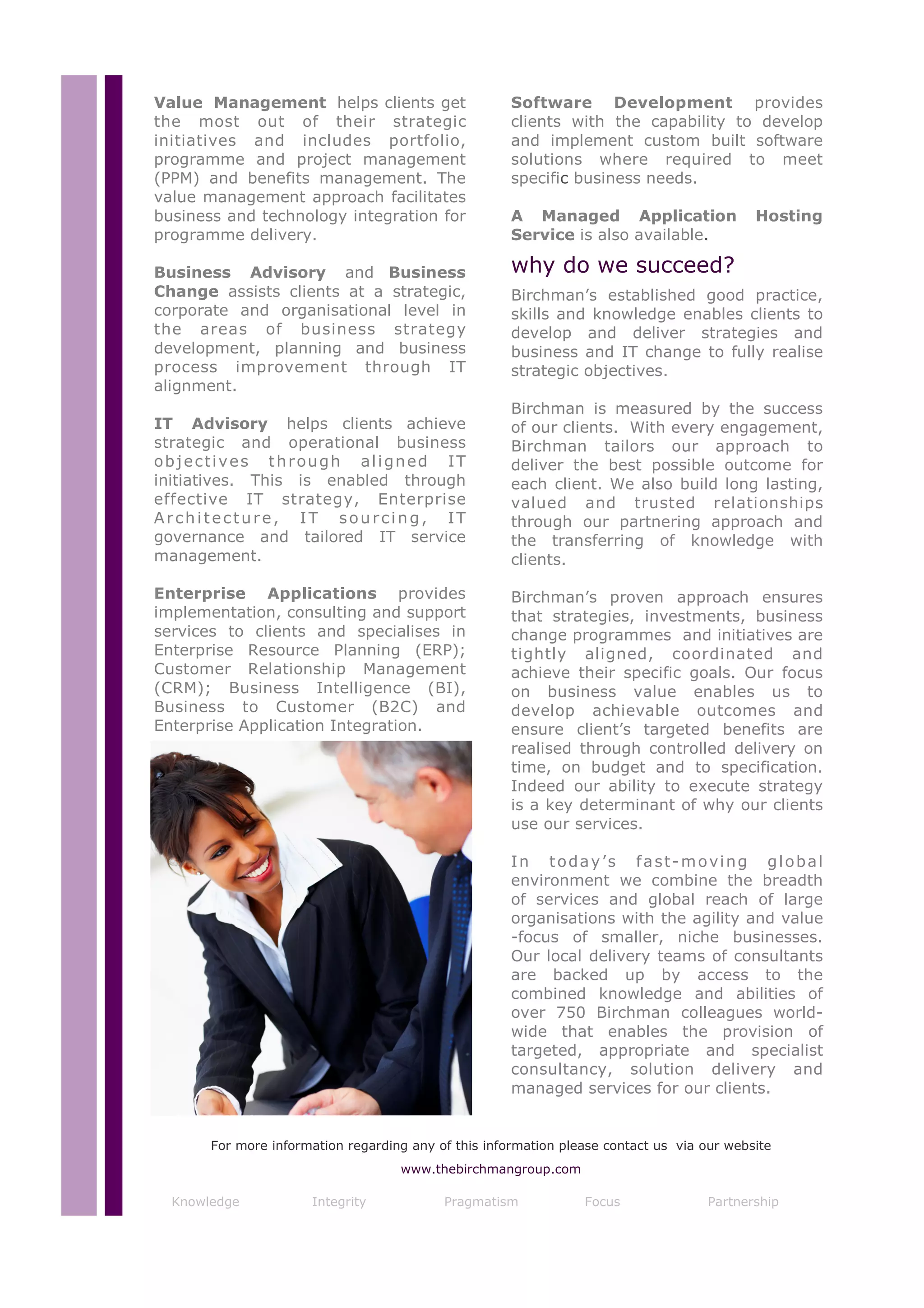 The Birchman Group Corporate Overview | PDF