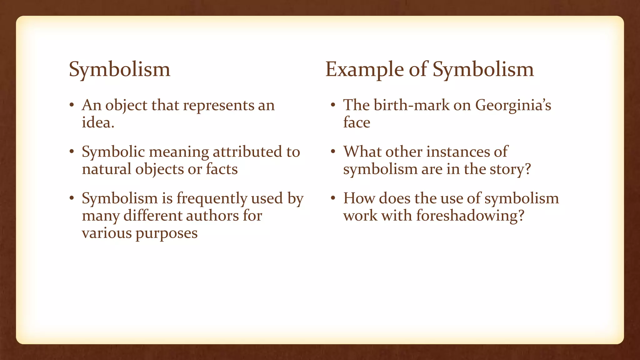 The birth mark | PPTX