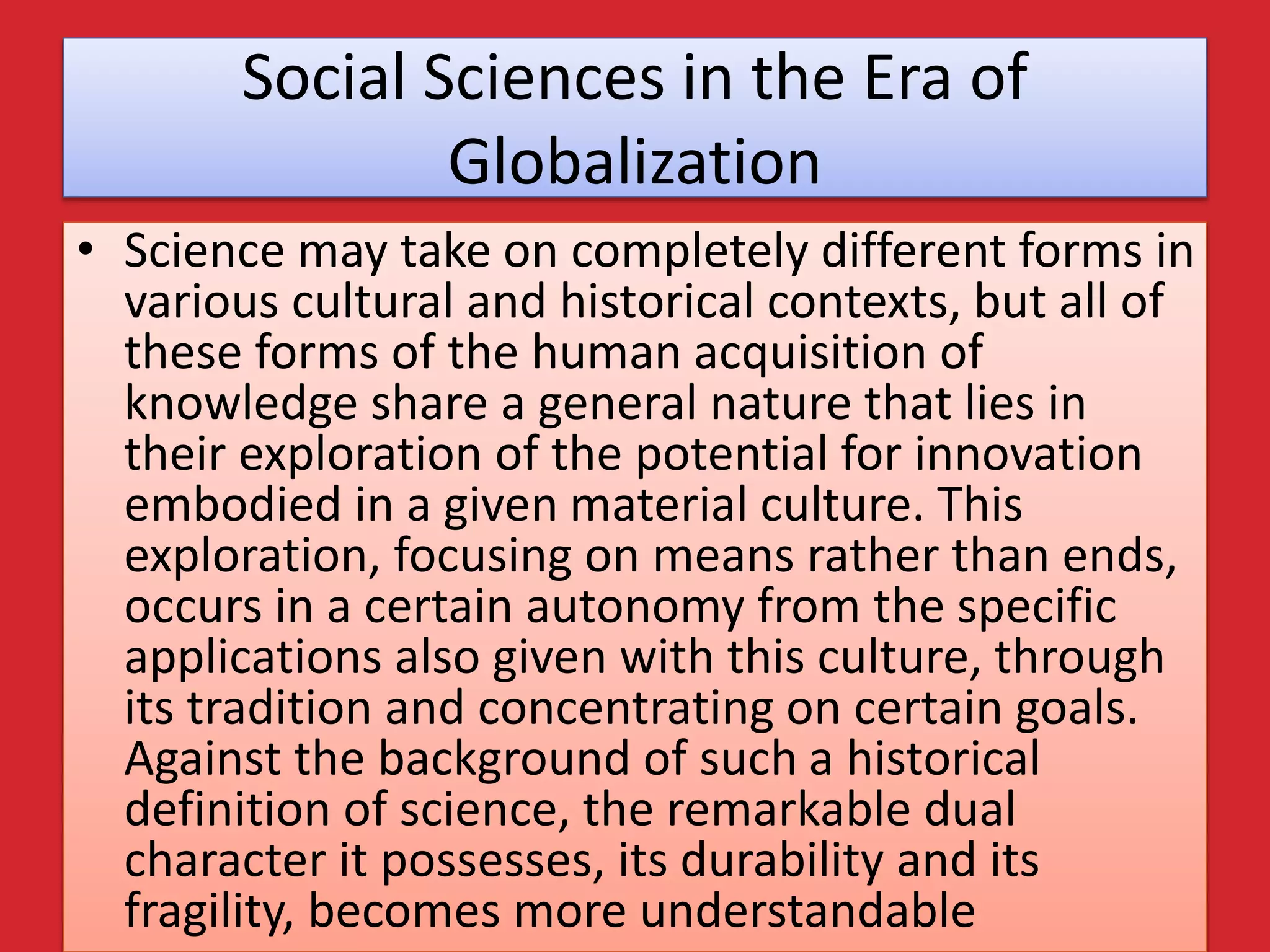 The Birth and Growth of the Social Sciences | PPTX