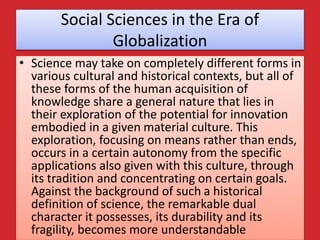 The Birth and Growth of the Social Sciences | PPTX