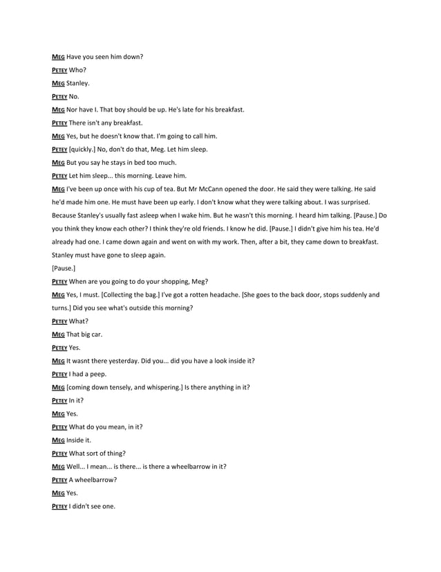 The Birthday Party Full Text