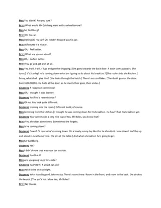 The Birthday Party Full Text | PDF