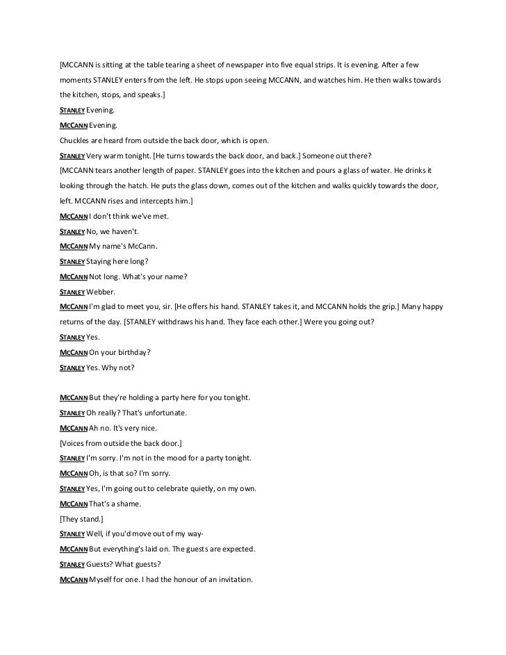 The Birthday Party Full Text