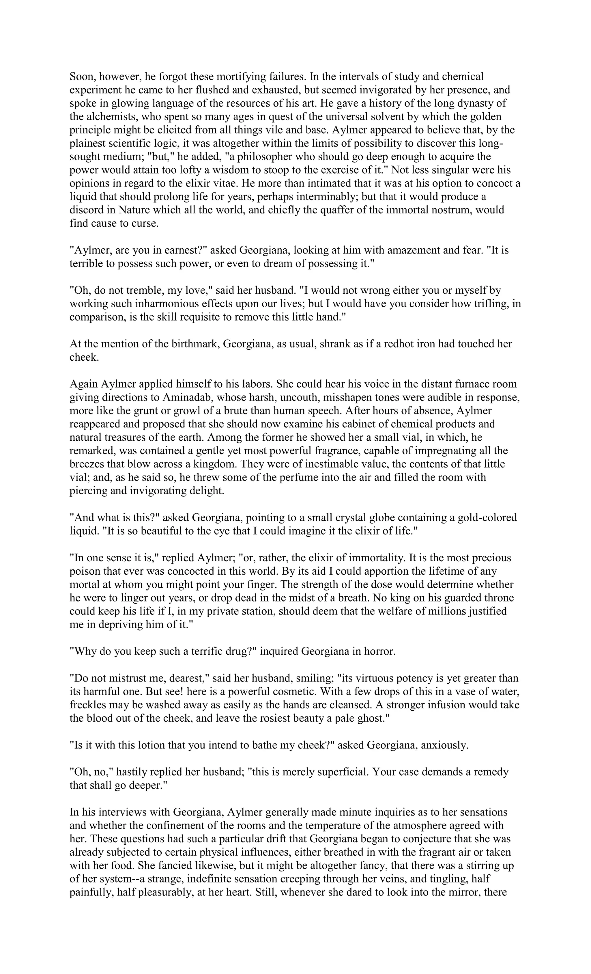 The birthmark by nathaniel hawthorne | DOCX