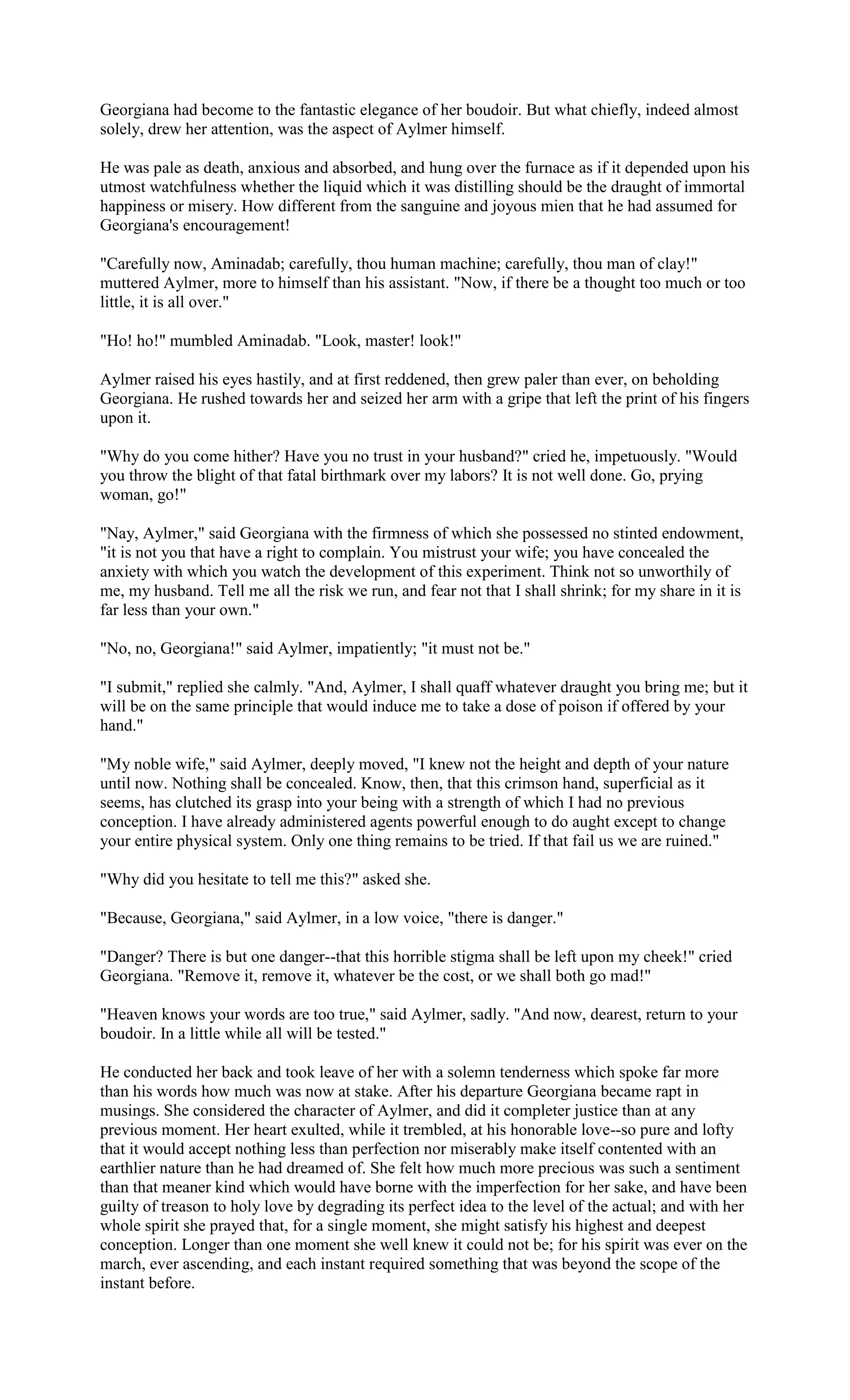 The birthmark by nathaniel hawthorne | DOCX