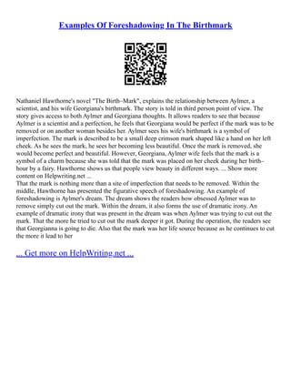 The Birthmark Character Analysis Essay | PDF