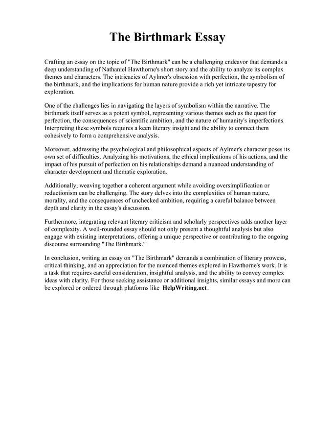 The Birthmark Essay.pdf