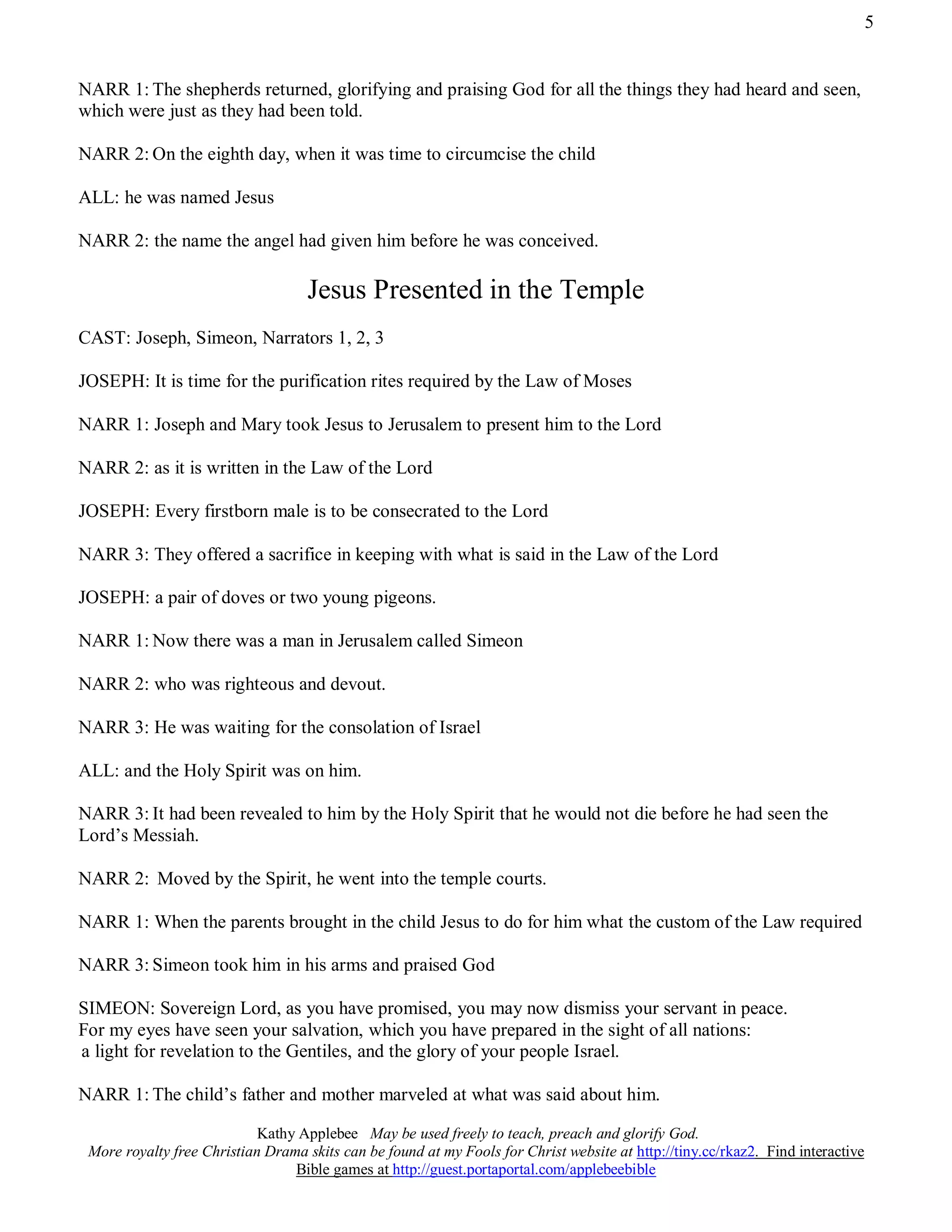 The Birth of Jesus Reader's theater script | PDF