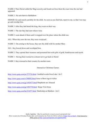The Birth of Jesus Reader's theater script | PDF