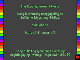 The birth of jesus tagalog | PDF