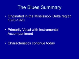The Birth Of The Blues | PPT | Blues | Music