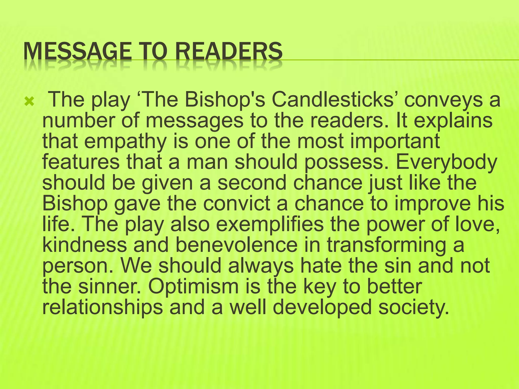 The bishop's candlesticks | PPTX