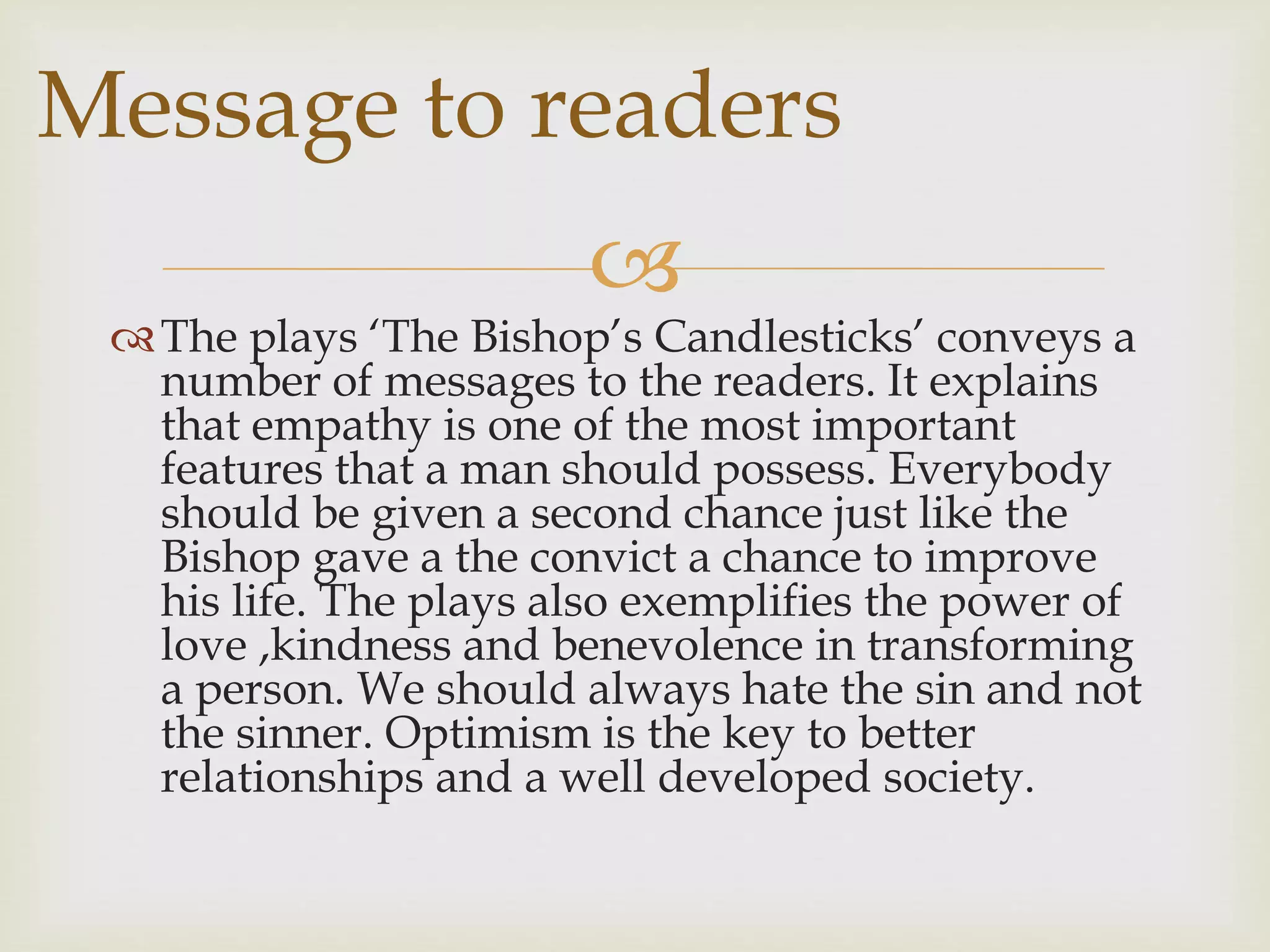 The bishop’s candlesticks | PPTX