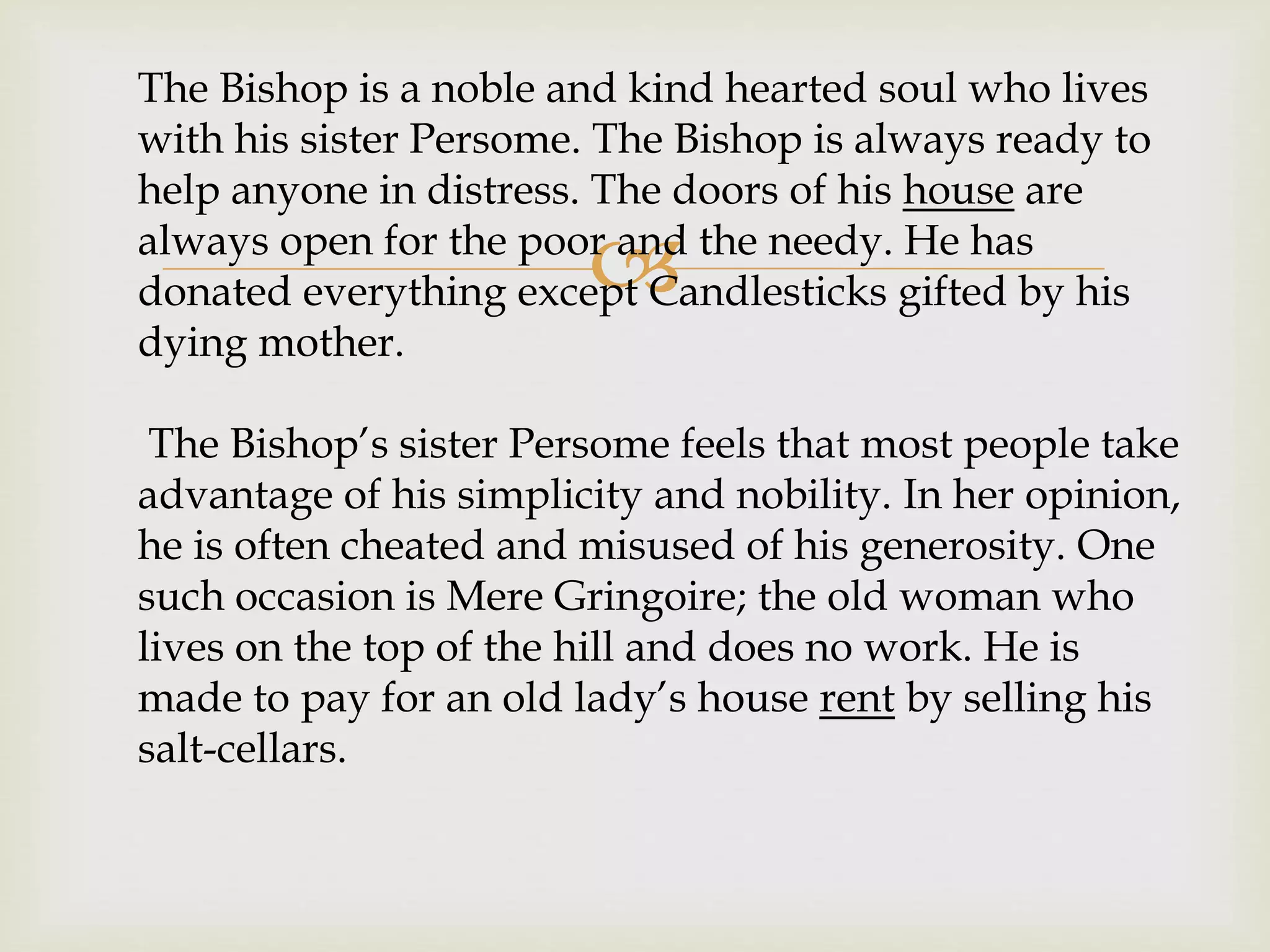 The bishop’s candlesticks | PPTX