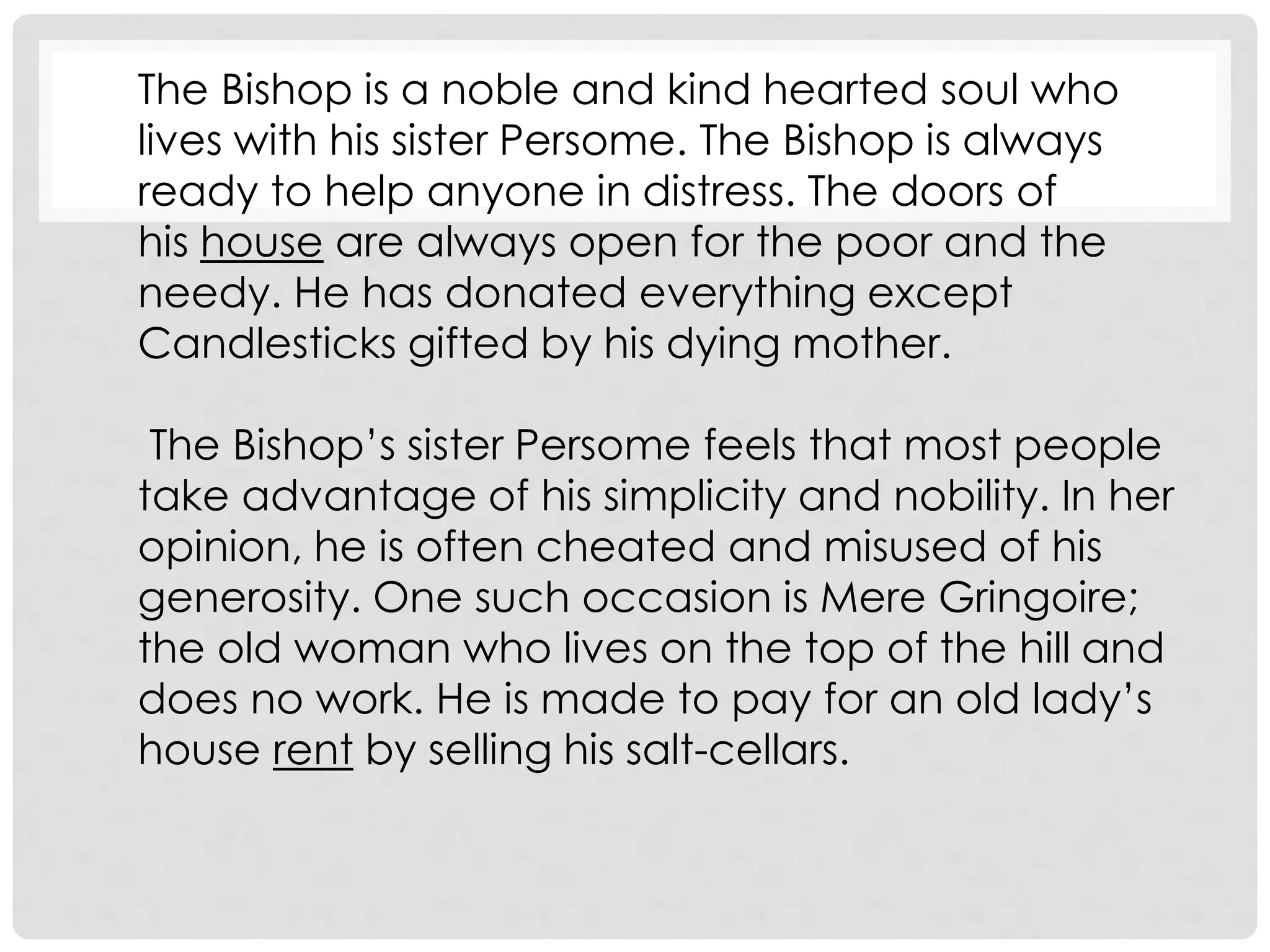 The bishop’s candlesticks PPT | PPTX