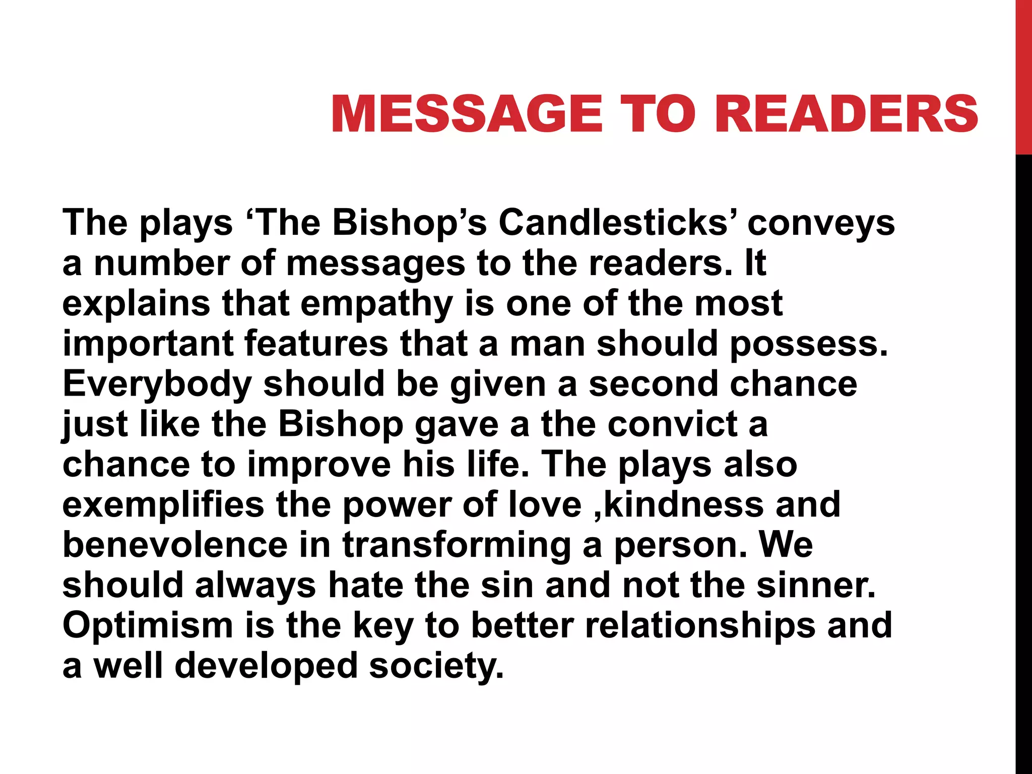 The bishop’s candlesticks PPT | PPTX