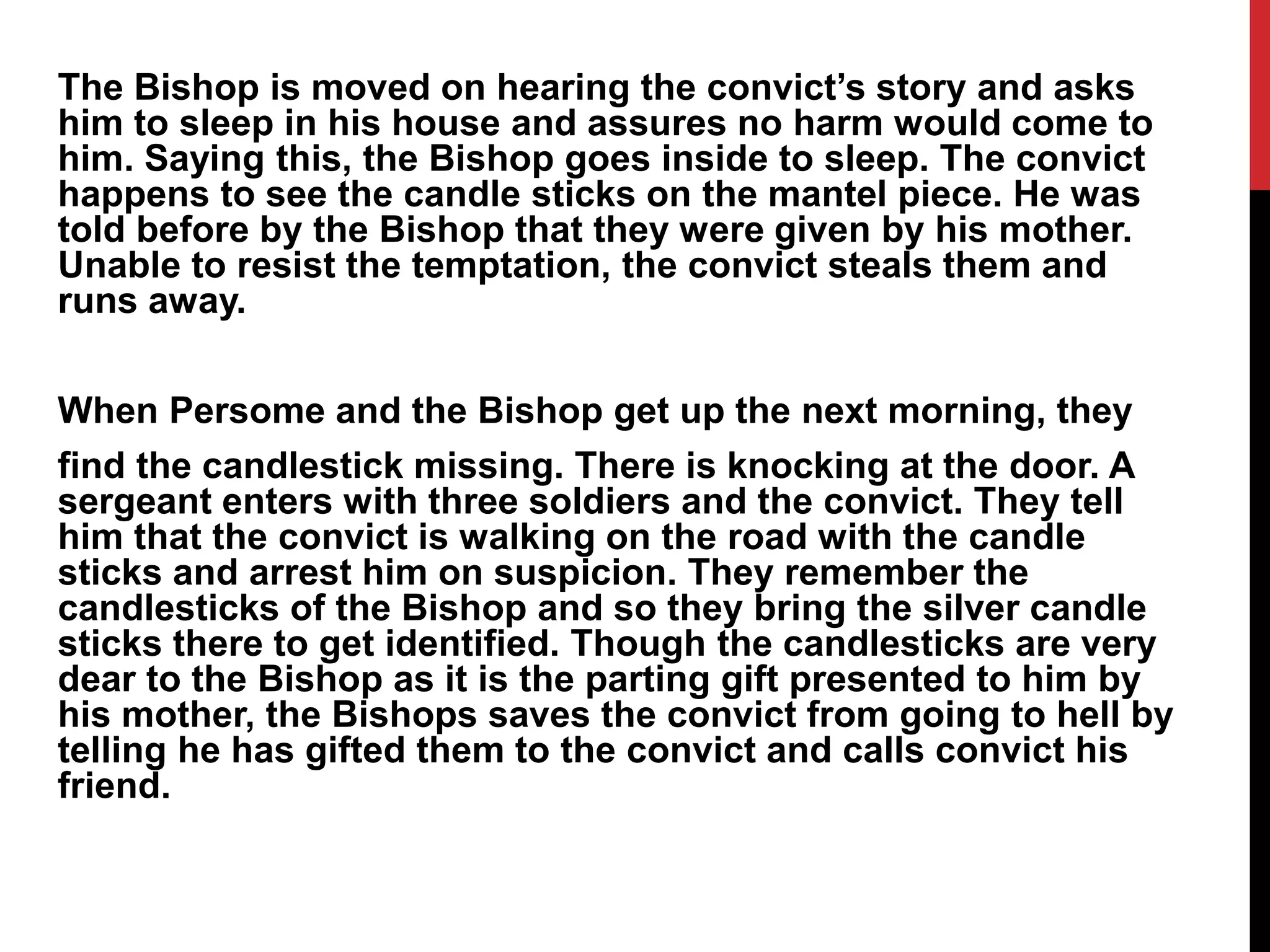 The bishop’s candlesticks PPT | PPTX