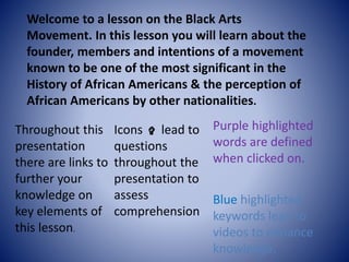 The black arts movement | PPTX