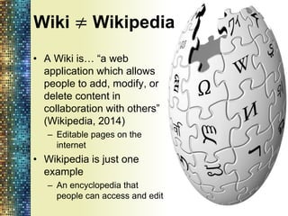 The Blackboard Wiki for Learning | PPT