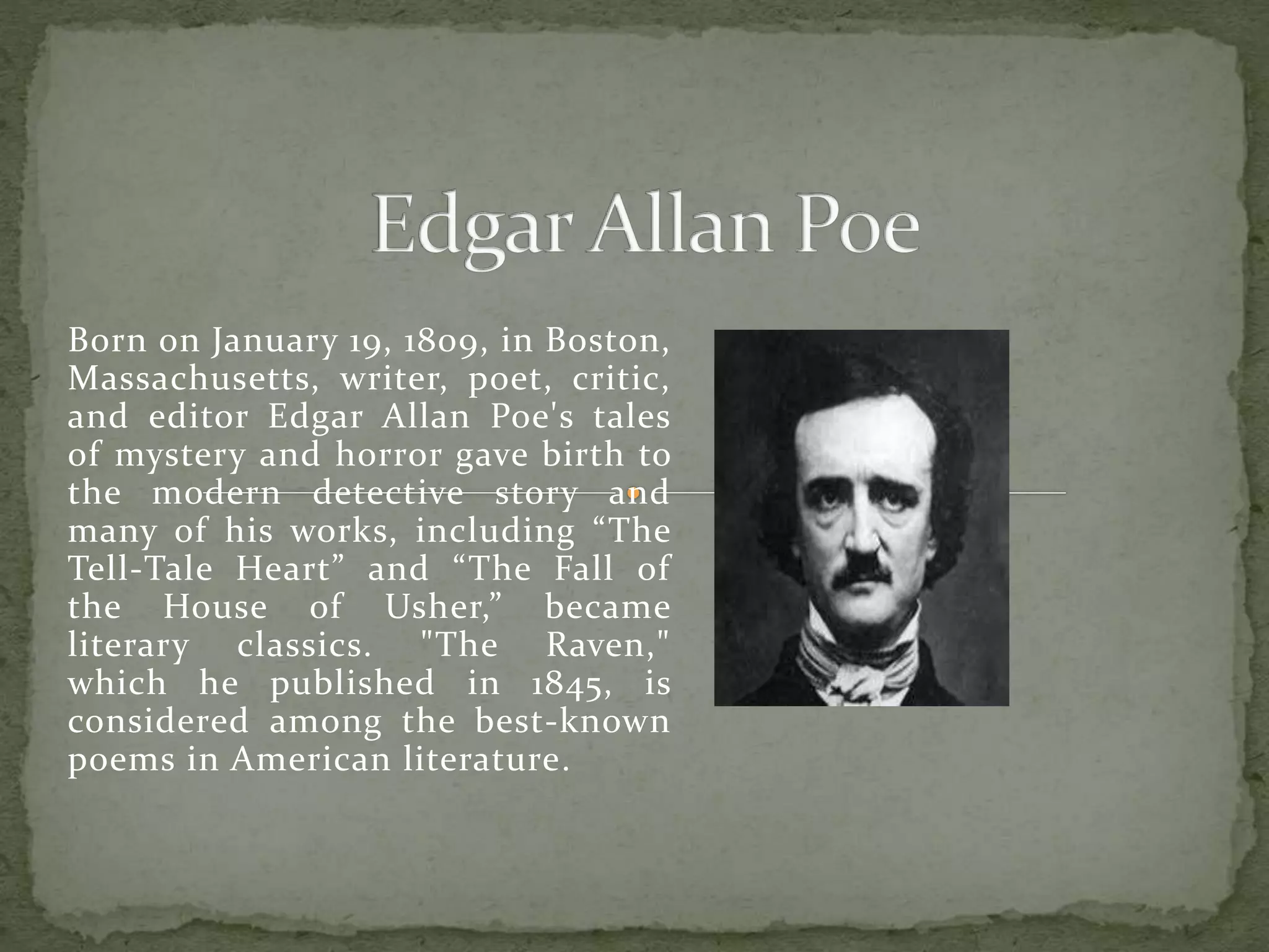THE BLACK CAT (Edgar Allan Poe) | PPTX