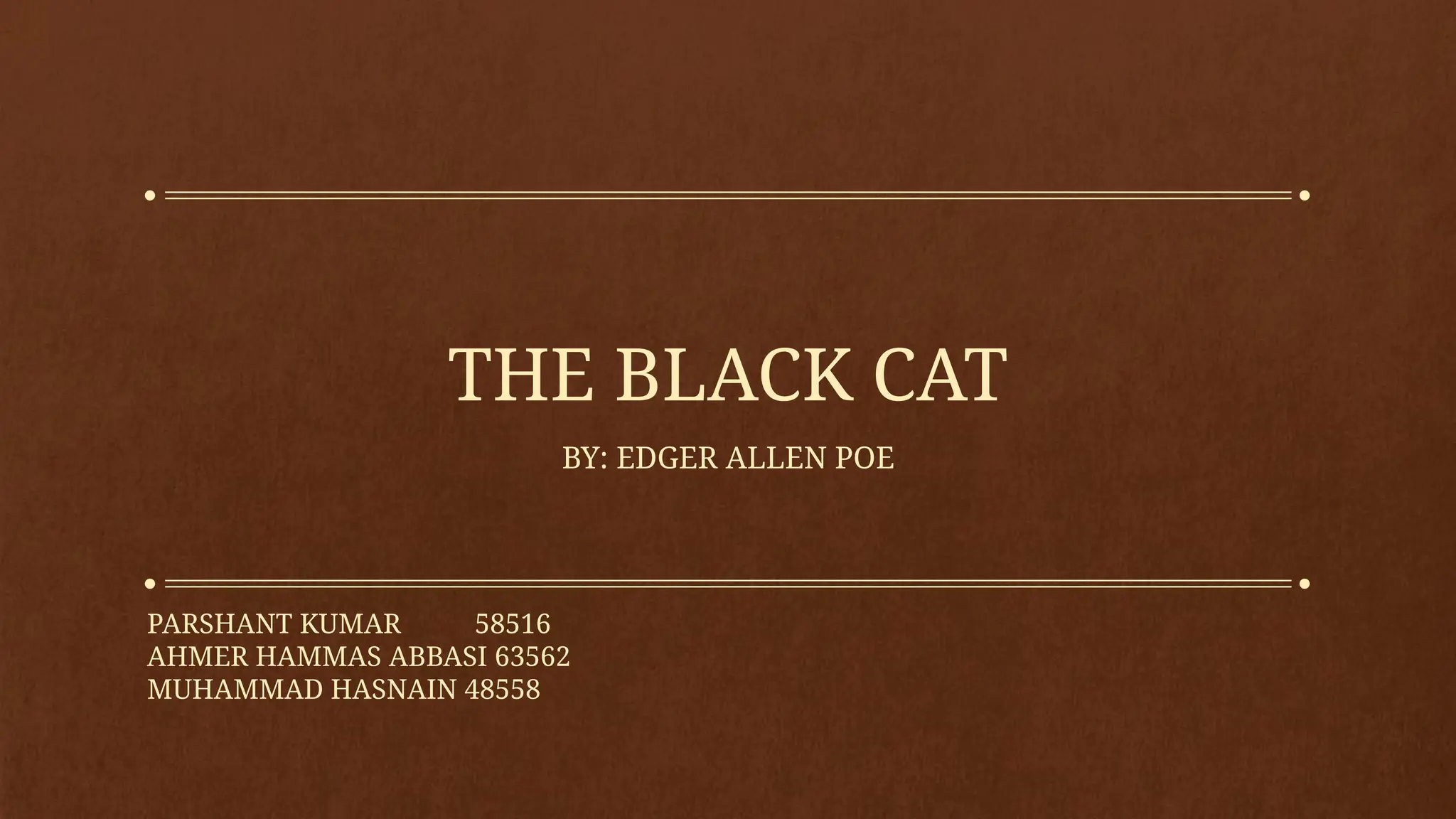 THE BLACK CAT is a short story presentation.pptx
