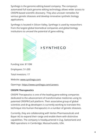 Top 10 companies using CRISPR technology | PDF